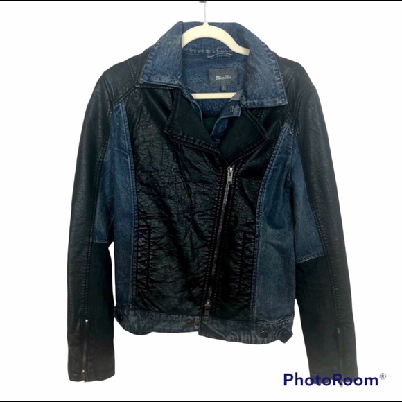 Miss Me | Jackets & Coats | Miss Me Denim Faux Black Leather Moto ...